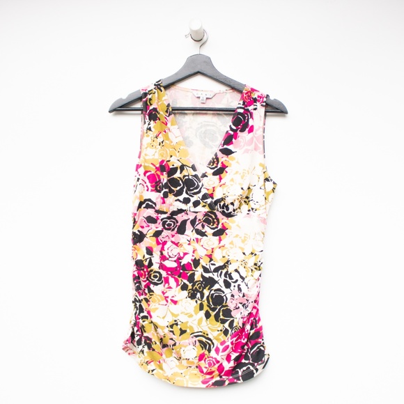 CAbi | Tops | Cabi Sleeveless Vneck Floral Tank Top 44 | Poshmark